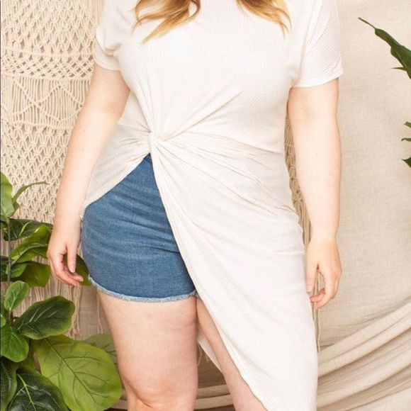 Symphony | Tops | Ribbed Asymmetric High Low Top | Poshmark